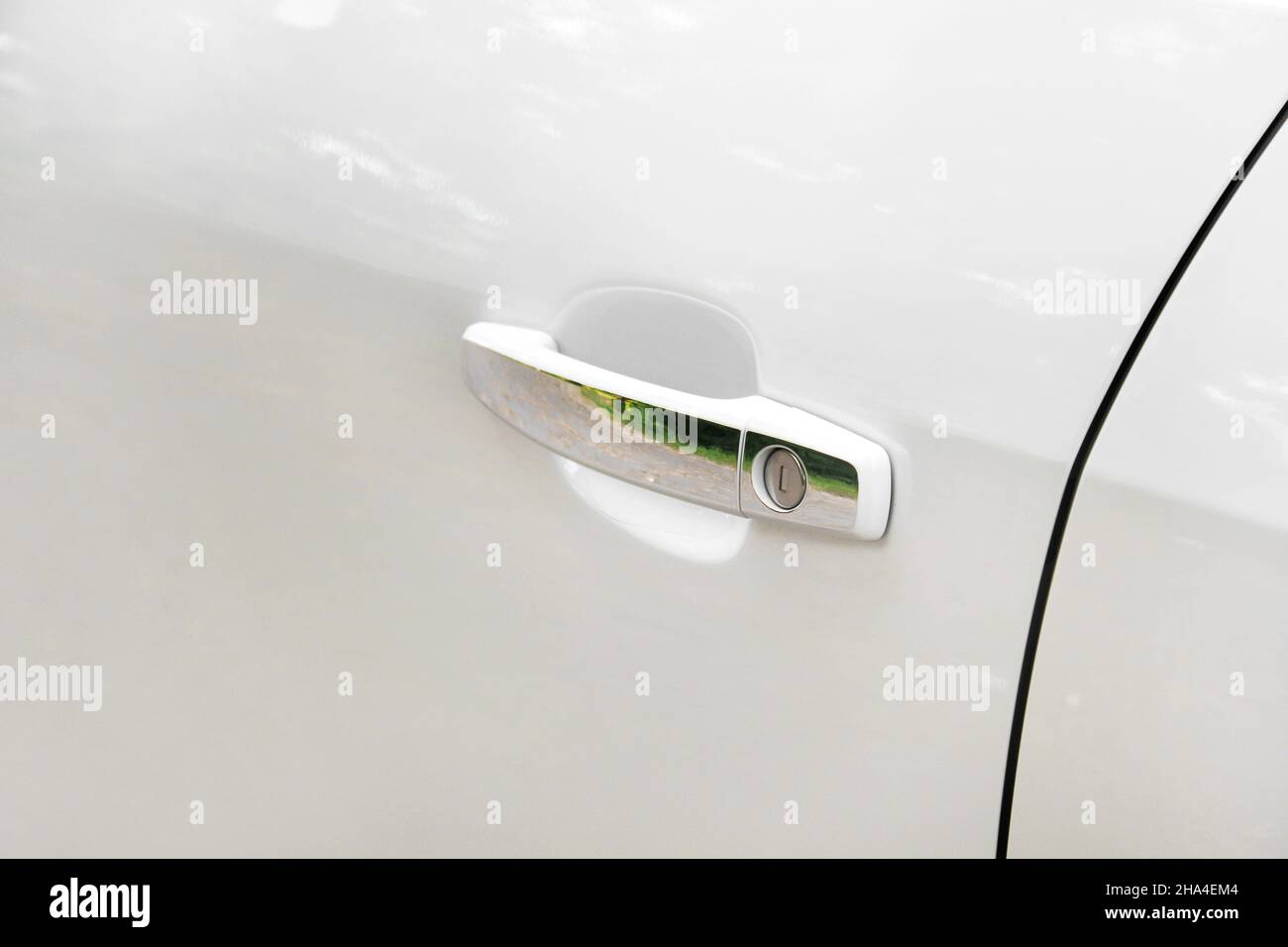 Car door opening handle Stock Photo - Alamy