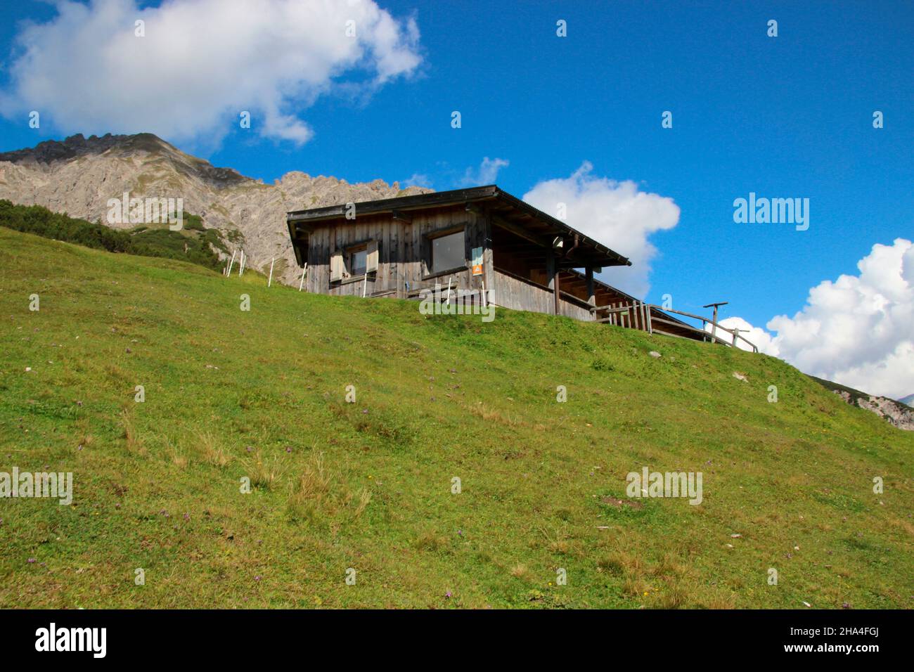 Alm in the immediate vicinity of the solsteinhaus 1806m kristental hi ...