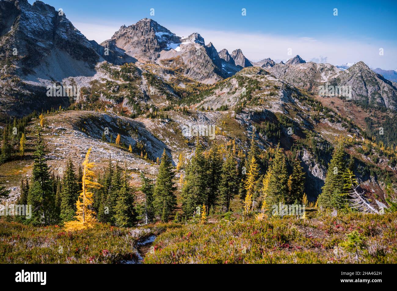 Beautiful mountain alpine scene in the fall Stock Photo - Alamy