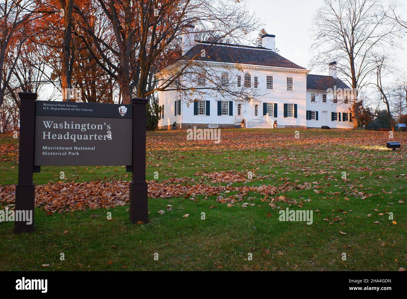 The Georgian-styled Ford Mansion was George Washington's headquarters ...