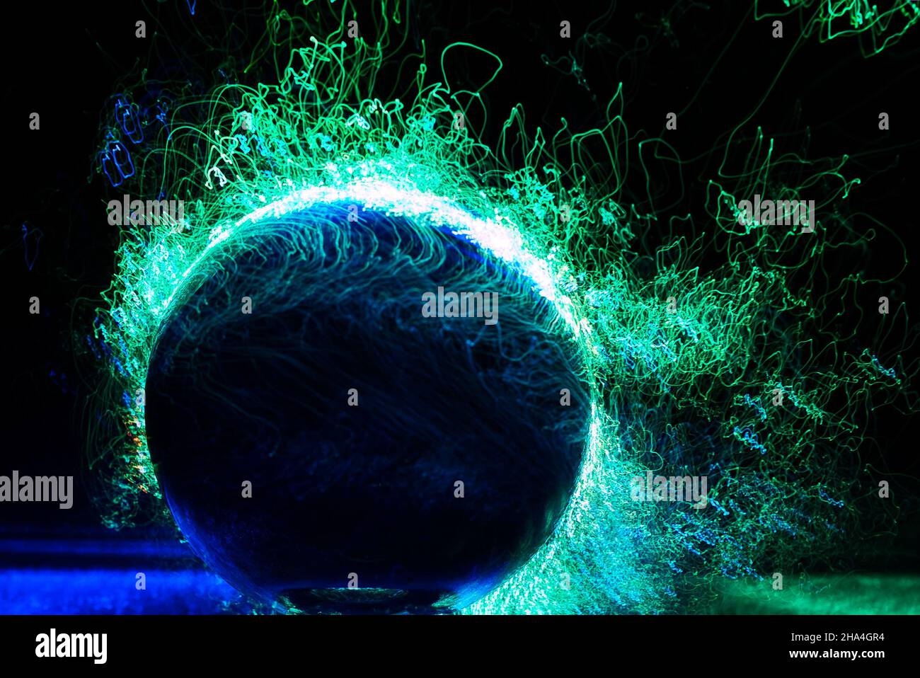 Abstraction background of a vibrant spherical shape Stock Photo - Alamy