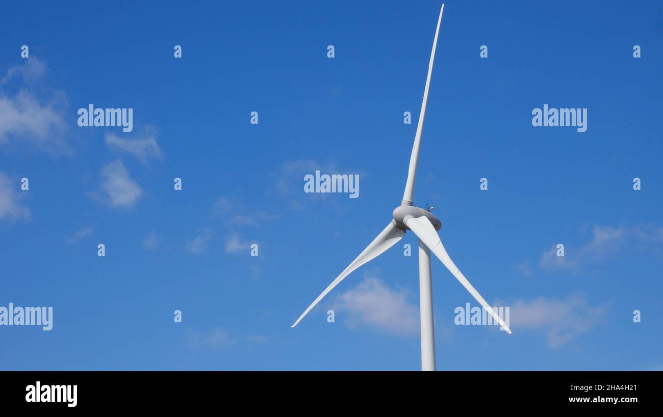 Front view of wind turbine on sunny day Stock Photo - Alamy