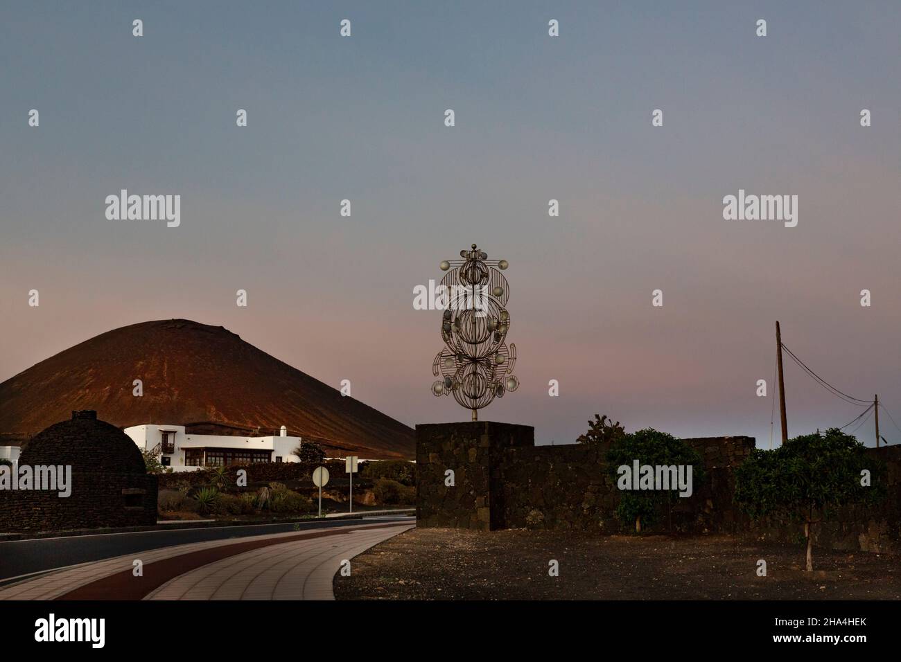 small greyhound,on a wall,sculpture by césar manrique,spanish artist ...