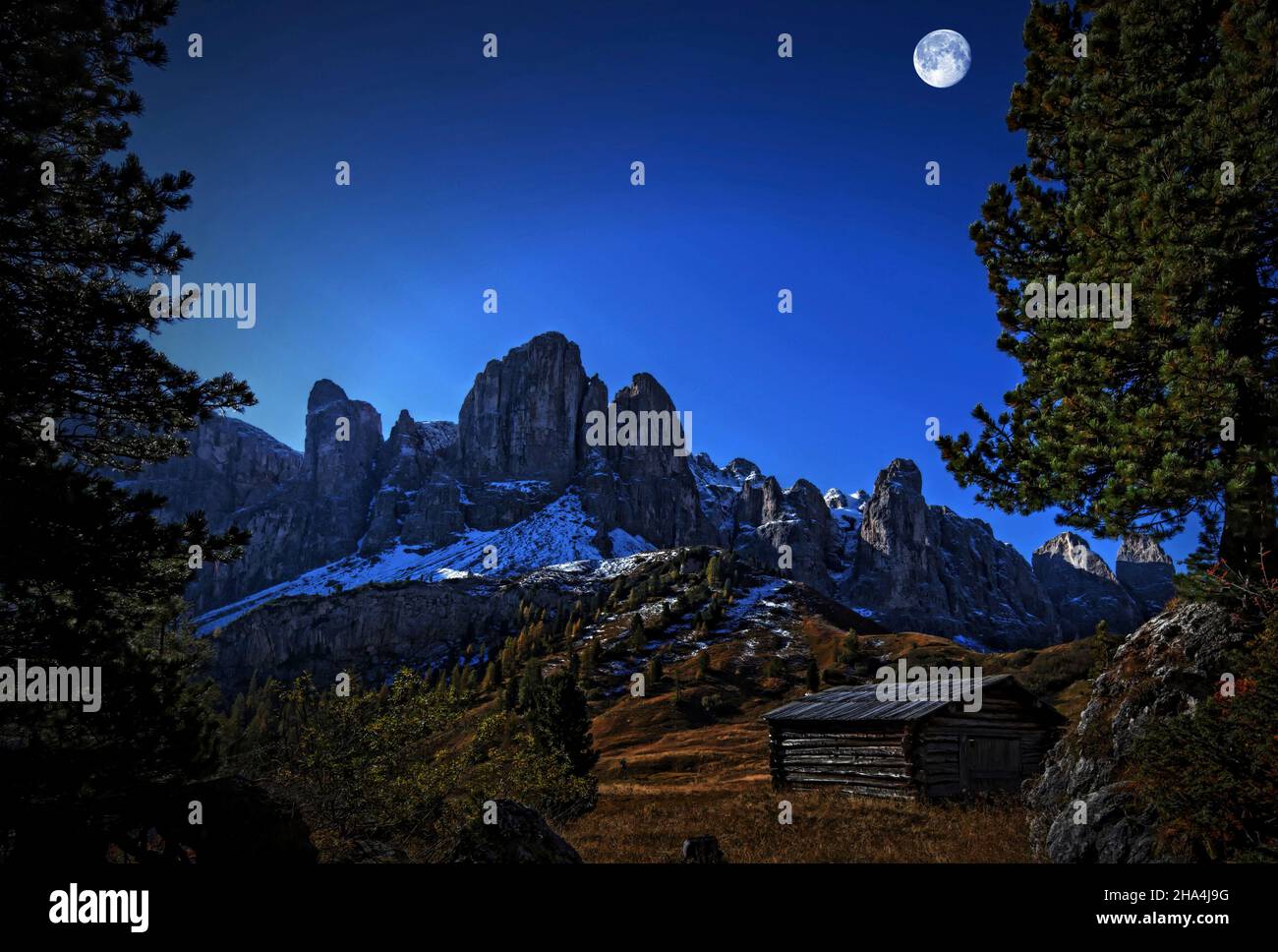 Night nighttime moon moonlight firmament hi-res stock photography and ...