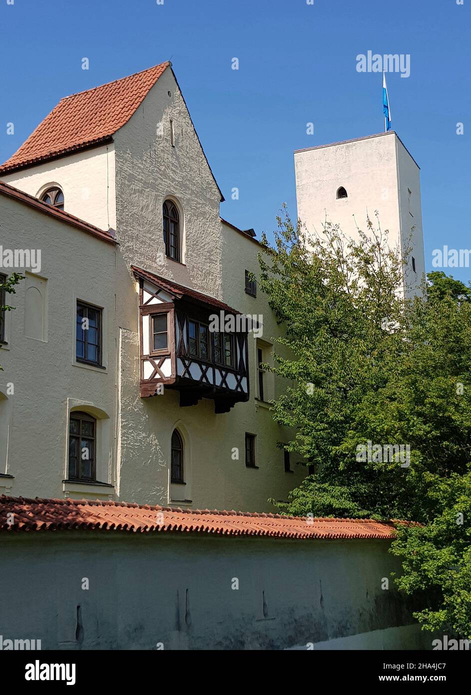 grünwald castle,late medieval hilltop castle above the isar valley ...