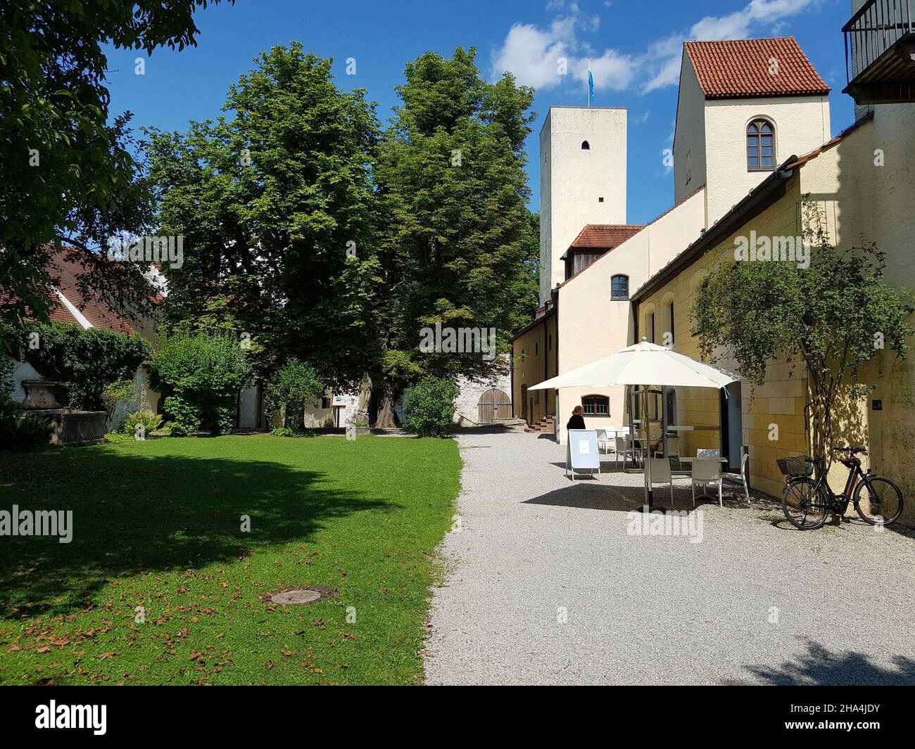 grünwald castle,late medieval hilltop castle above the isar valley ...
