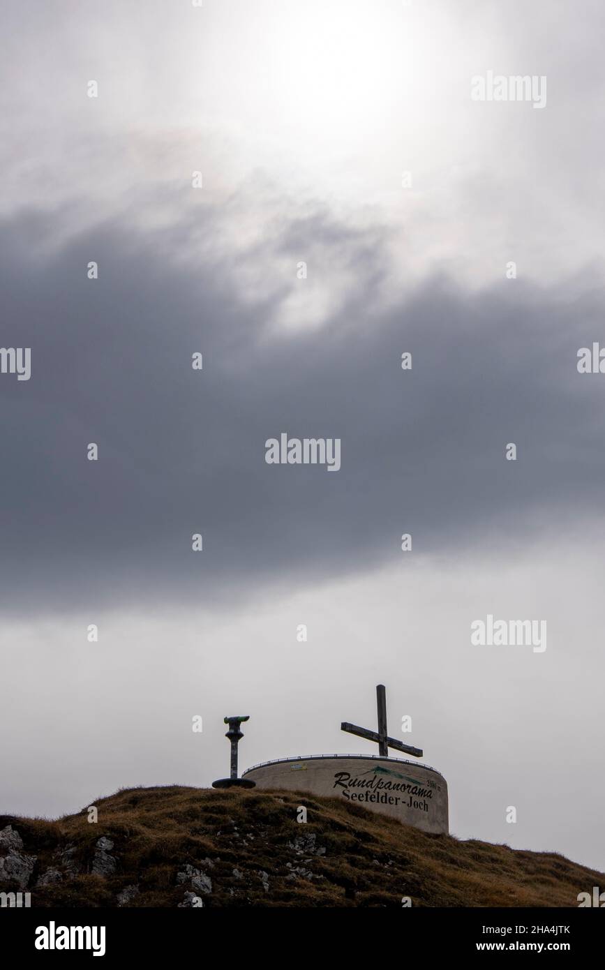 summit cross on seefelder joch,alps,seefeld,tyrol,austria Stock Photo ...