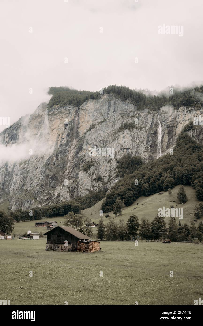 Swiss valley waterfall from hi-res stock photography and images - Alamy