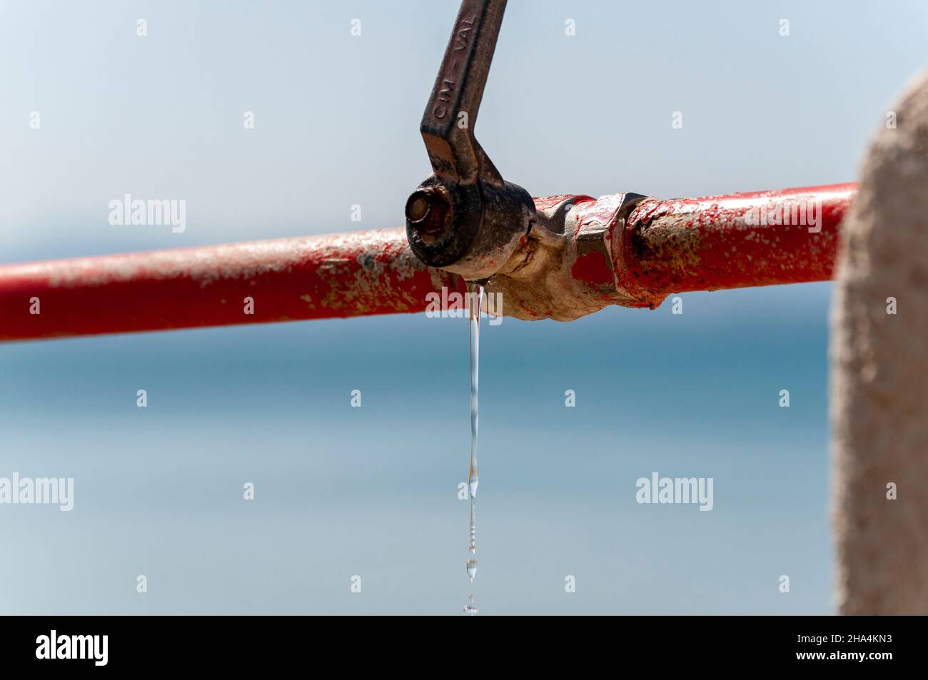 a pipeline with dripping water Stock Photo - Alamy