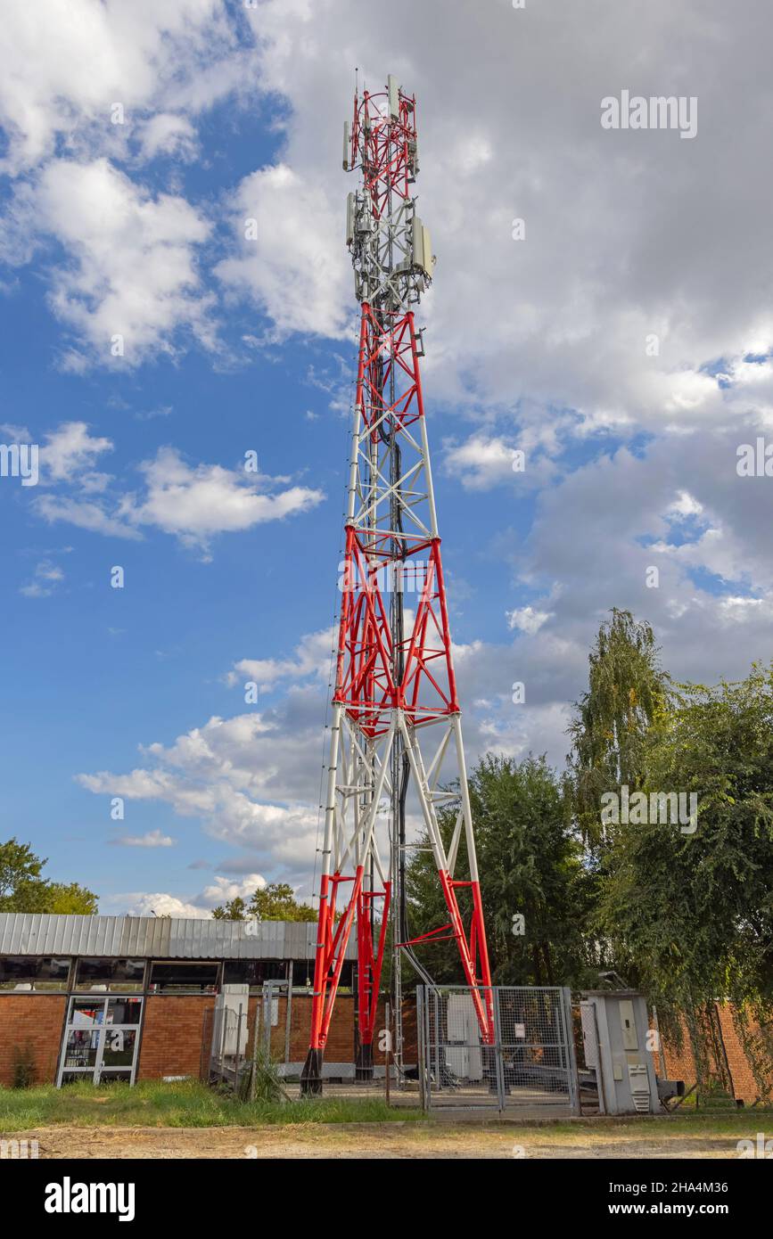 Mobile Phone Communication Wireless Internet Cell Tower Site Base ...