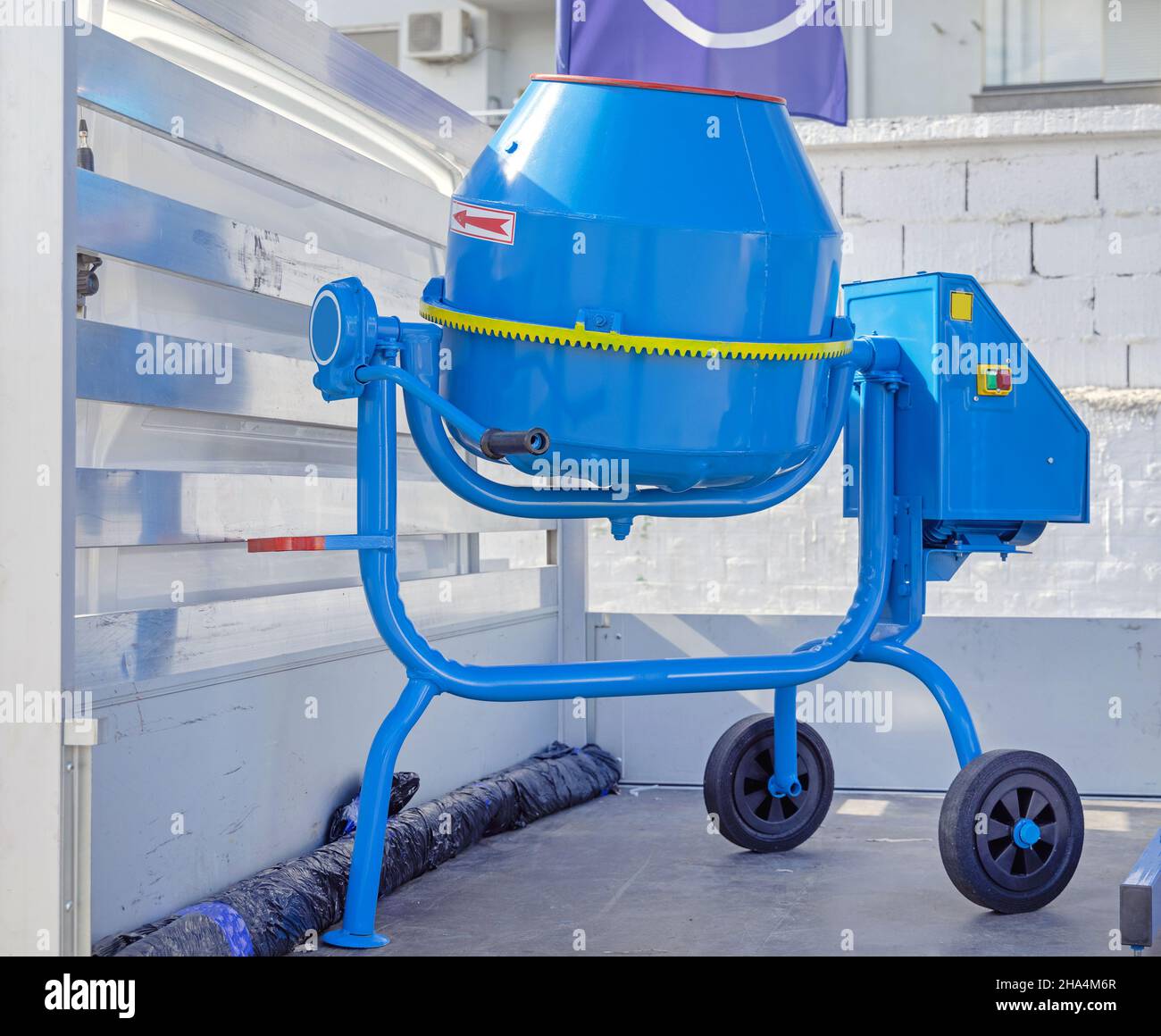 Professional Grade Concrete Mixer Machine at Construction Site Stock ...