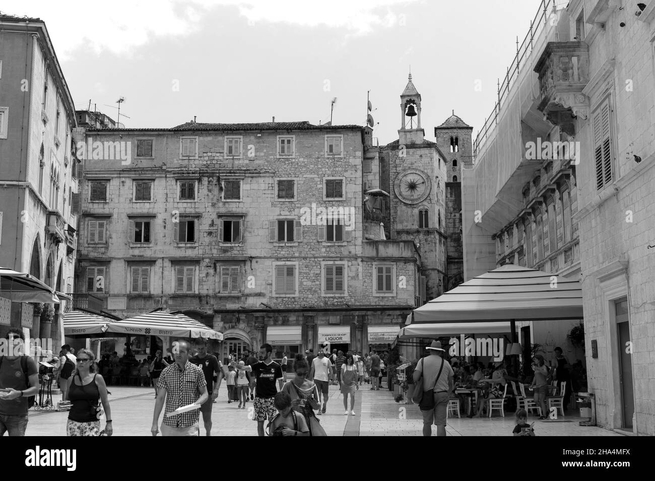 Three people old town Black and White Stock Photos & Images - Alamy