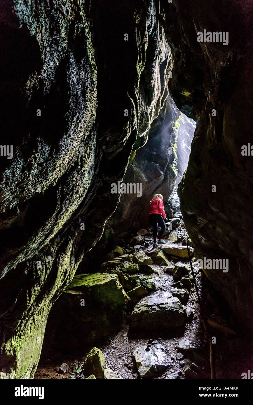 Guided tour of the paintings in the Solsem Cave on the island of Leka ...