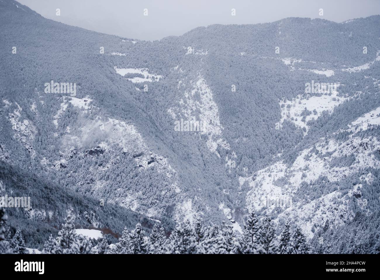 Snowy mountains in winter in the Pyrenees Stock Photo - Alamy