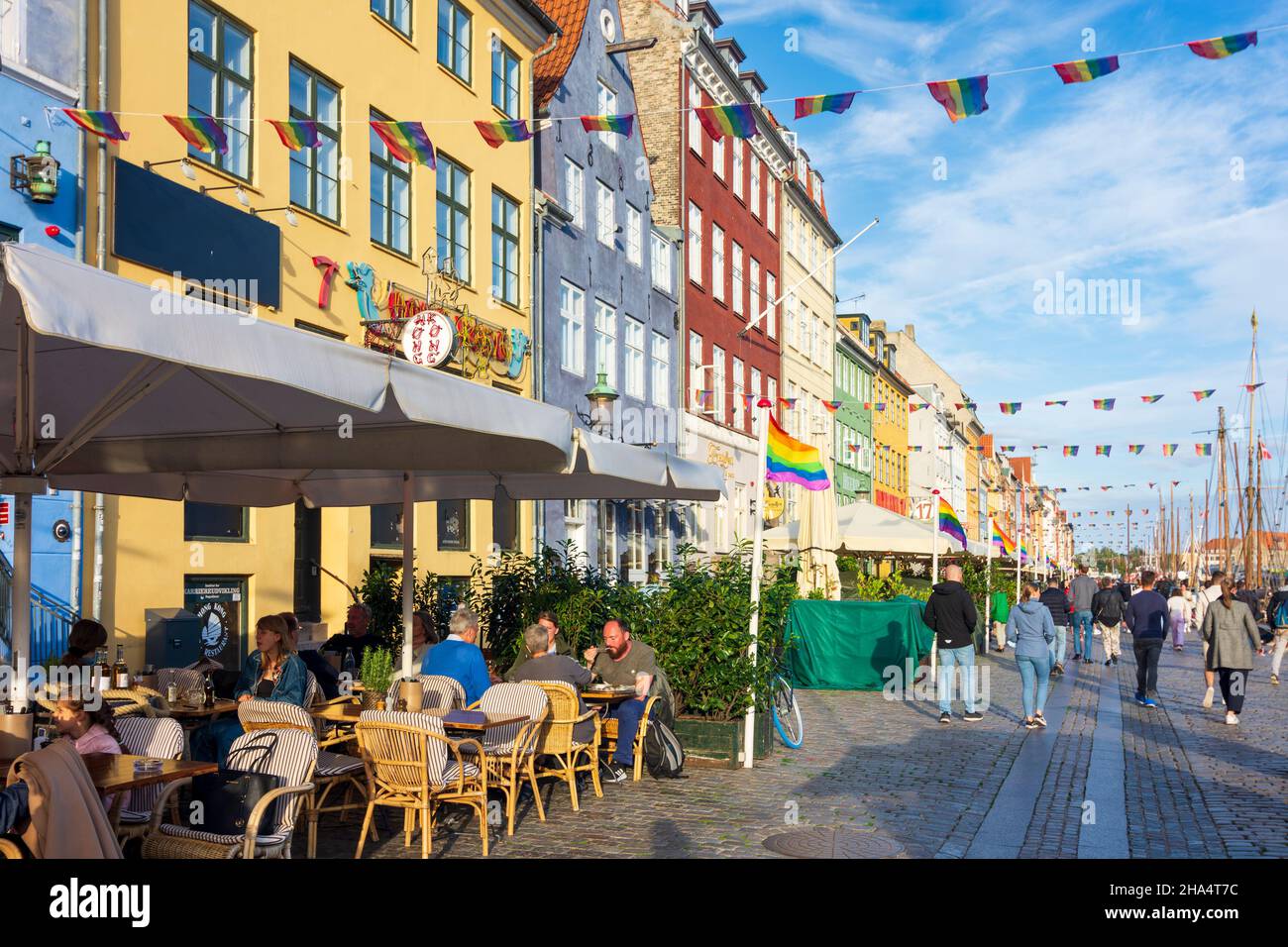 Copenhagen, Koebenhavn: Nyhavn (New Harbour) waterfront, canal and ...