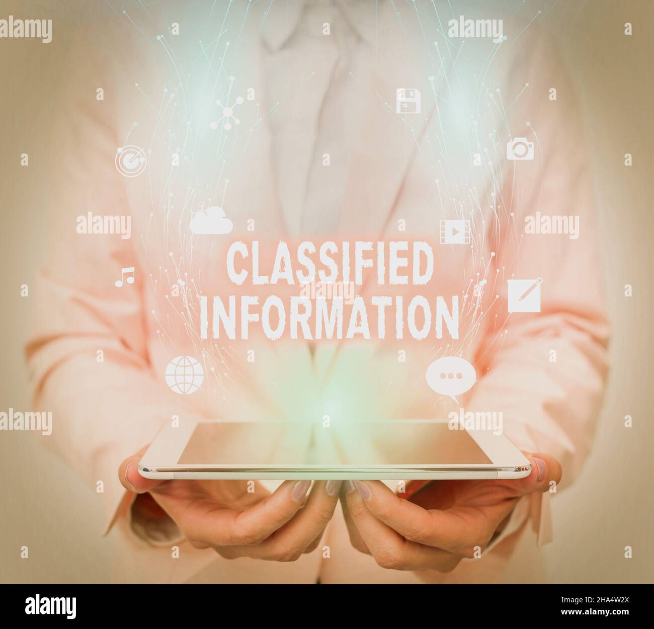 Text sign showing Classified Information. Business approach Sensitive ...