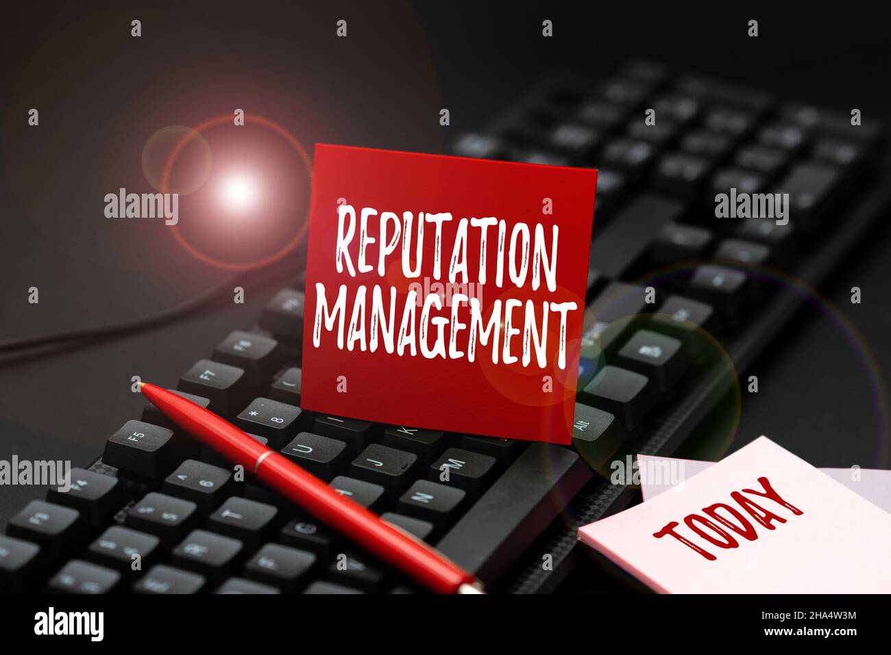 Text sign showing Reputation Management. Word Written on Influence and ...