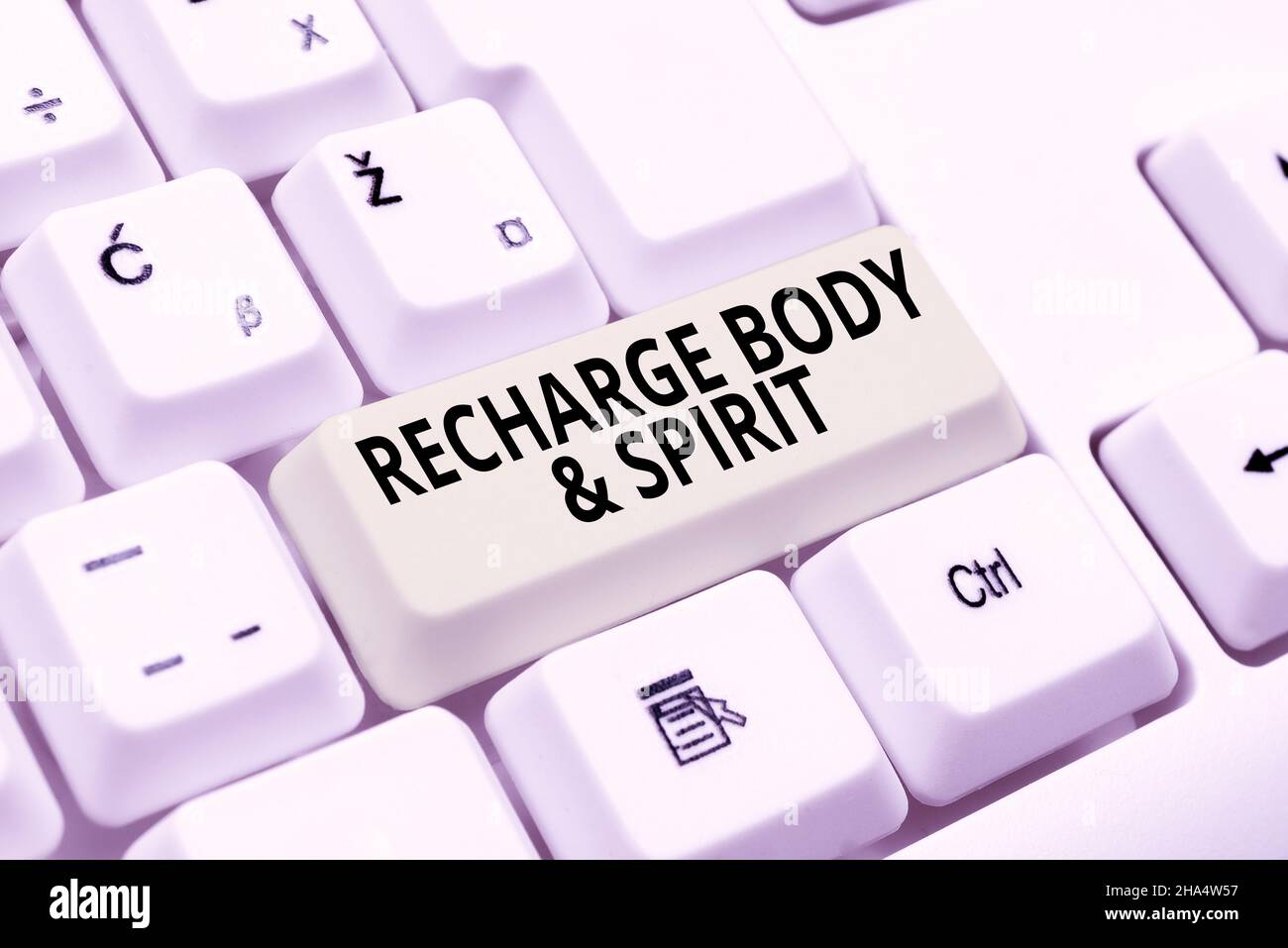 Hand writing sign Recharge Body And Spirit. Conceptual photo fill your energy through relaxation ...