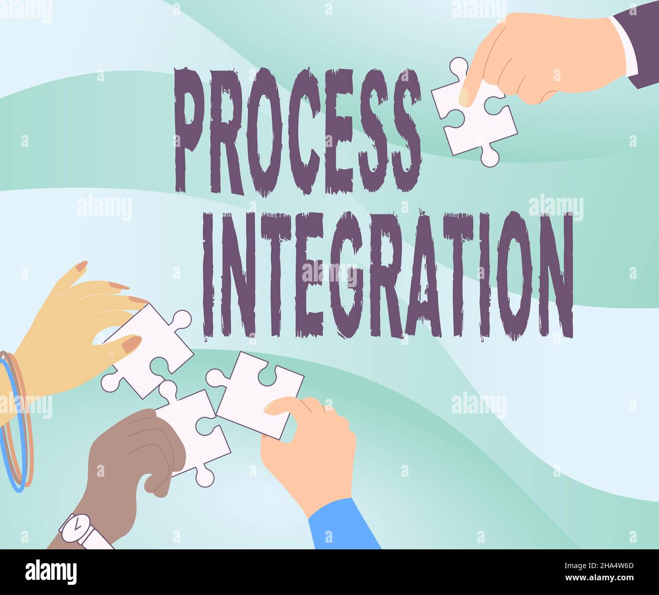 Sign displaying Process Integration. Word Written on Connectivity of ...