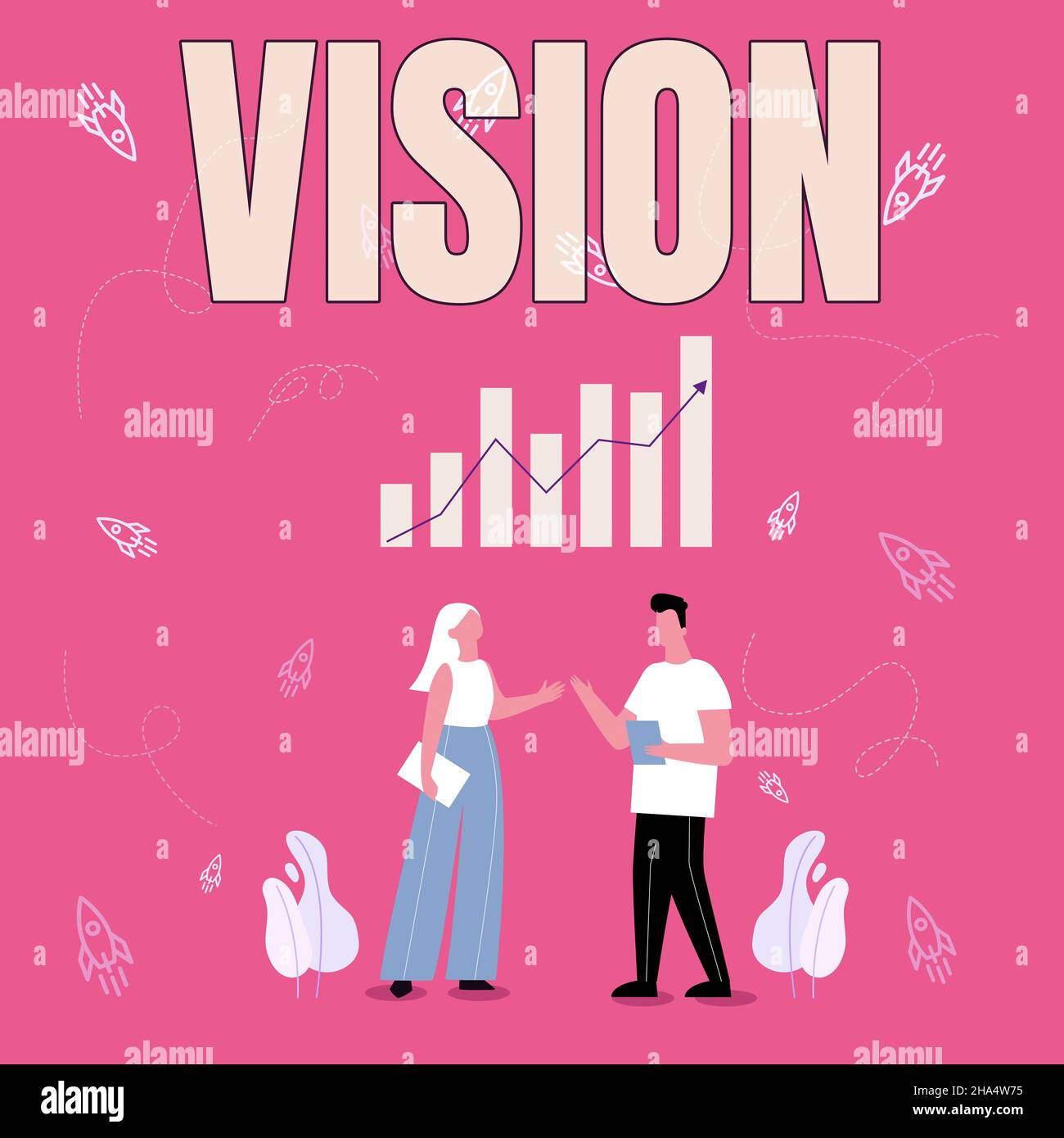 Hand writing sign Vision. Internet Concept ability to think about or ...