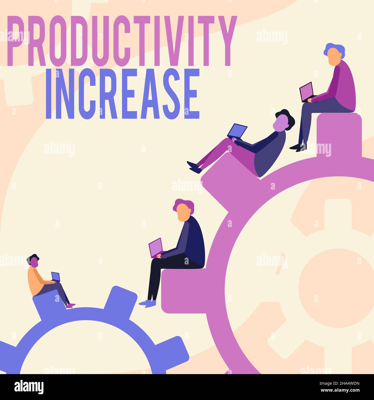 Text sign showing Productivity Increase. Business idea get more things ...