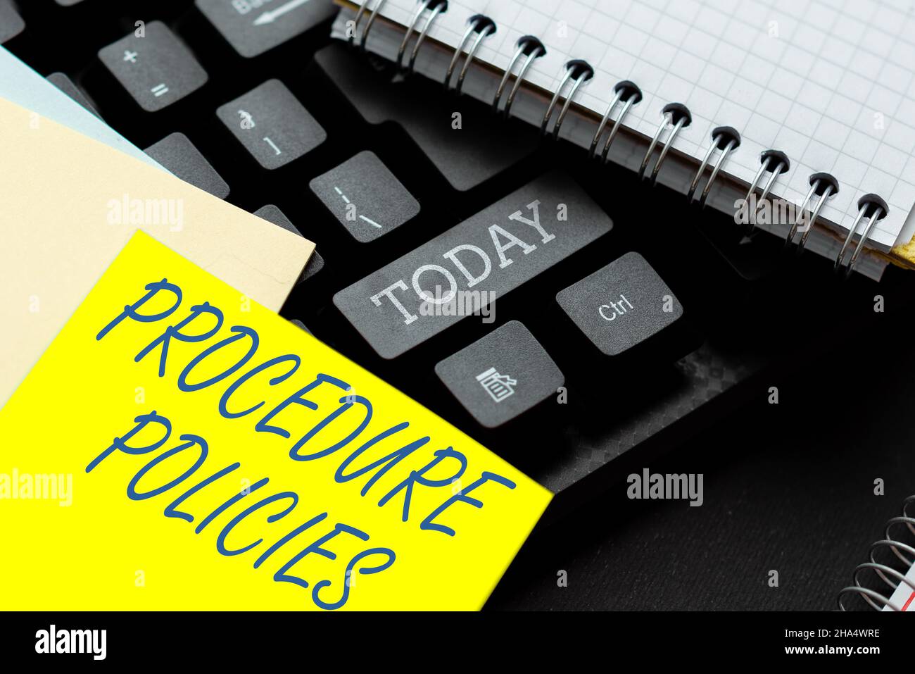 Text sign showing Procedure Policies. Word Written on Steps to Guiding ...