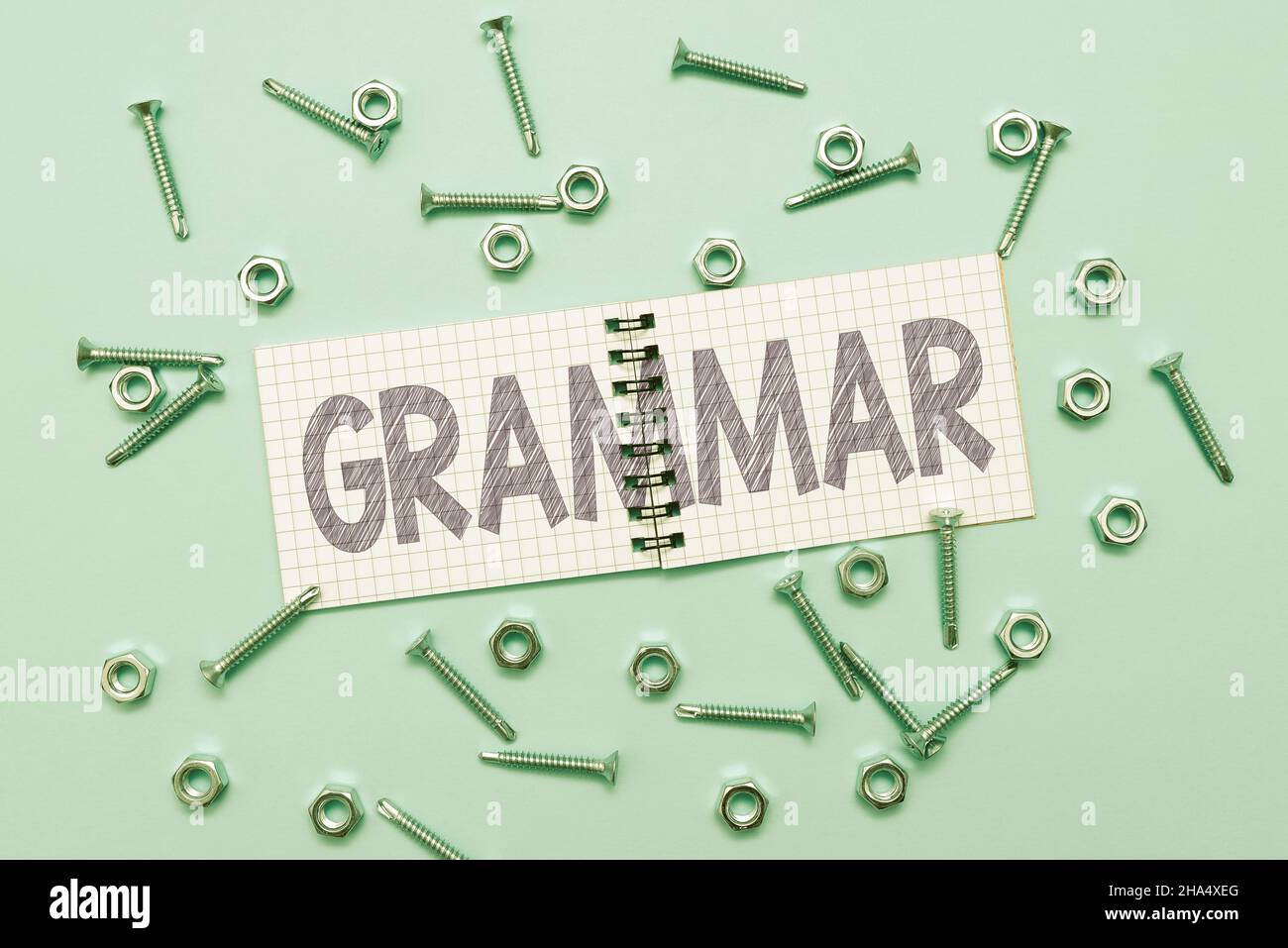 Handwriting text Grammar. Conceptual photo whole system and structure ...