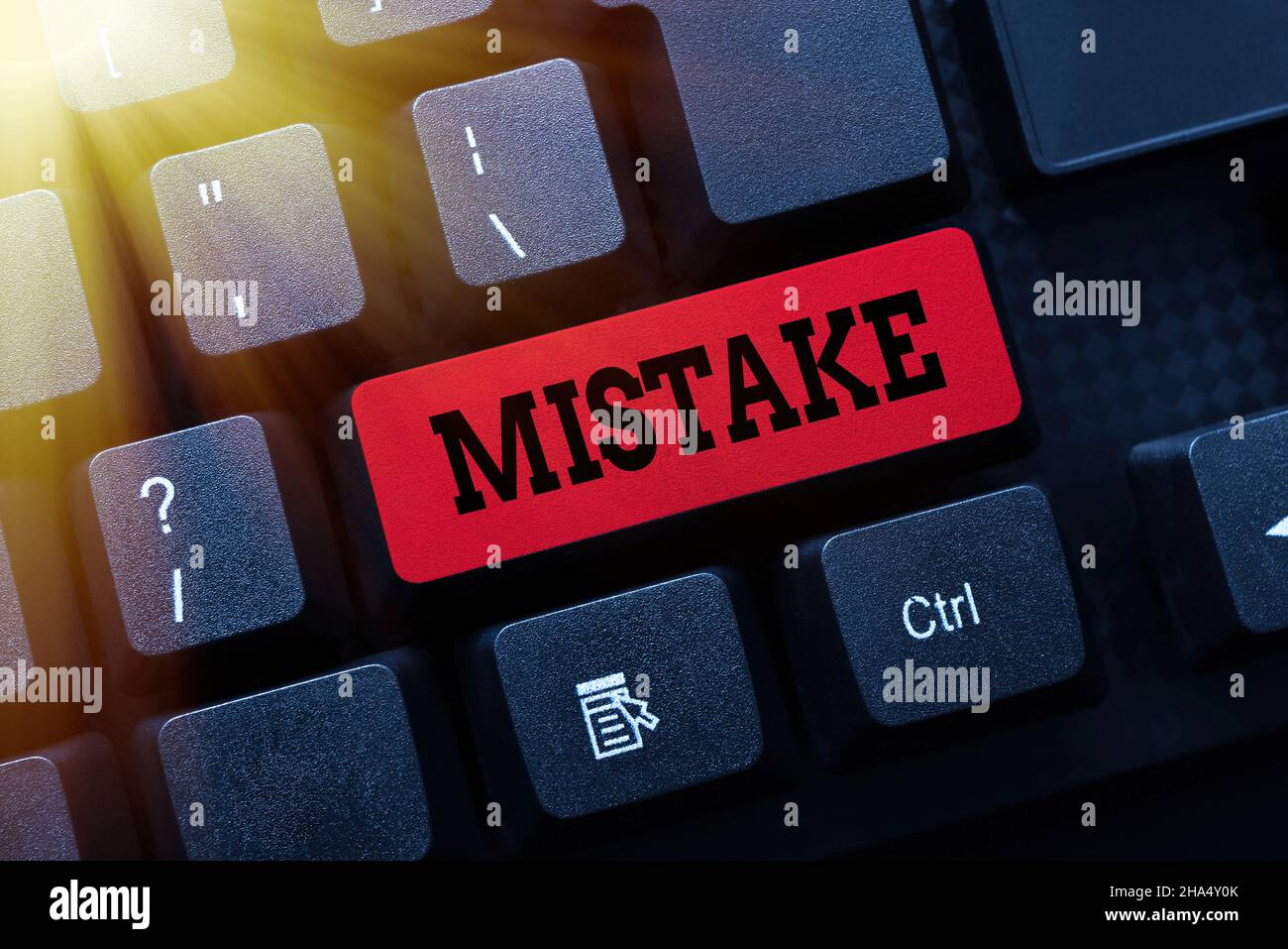 Writing displaying text Mistake. Conceptual photo Something not correct ...