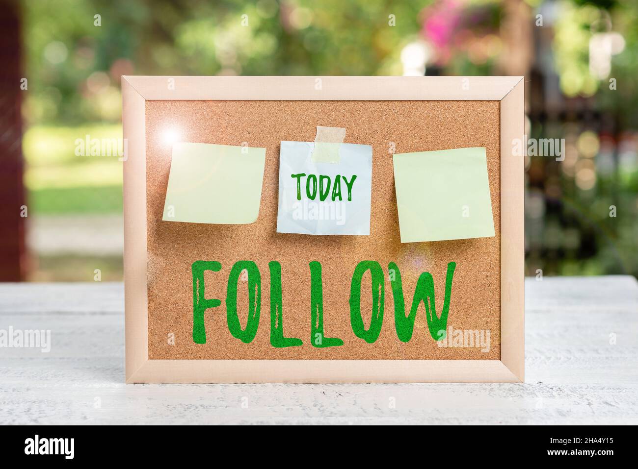 Inspiration showing sign Follow. Business concept to come after ...