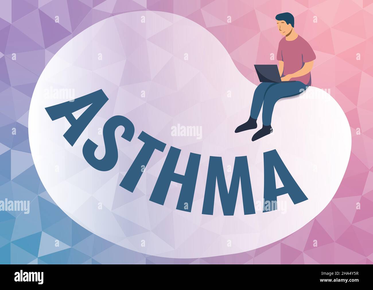 Text caption presenting Asthma. Business overview Respiratory condition ...