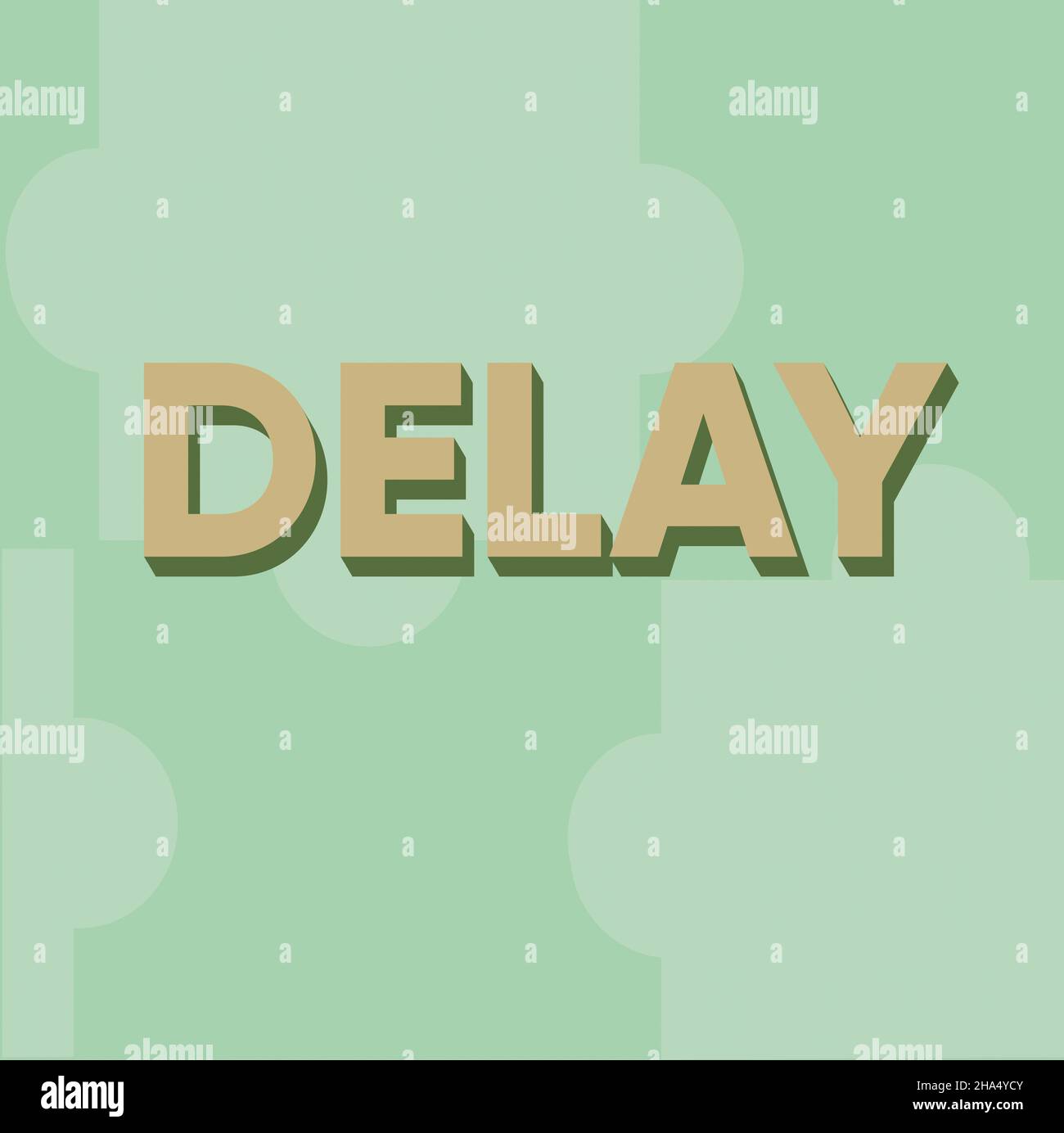 Text caption presenting Delay. Business showcase Unplanned deferment of ...