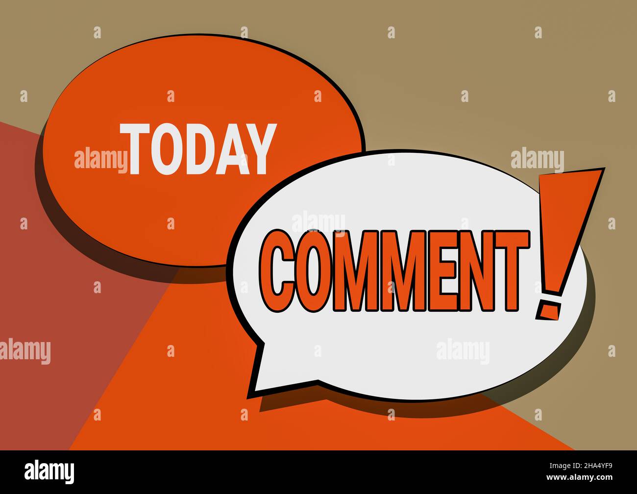 Sign displaying Comment. Business overview Verbal Written remark ...