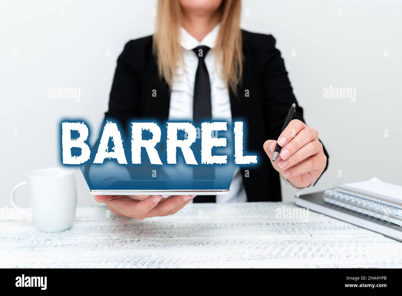 Text showing inspiration Barrel. Business concept cylindrical container ...