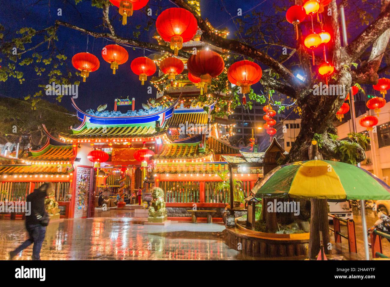 Night view of Tua Pek Kong Temple in Sibu, Sarawak, Malaysia Stock ...