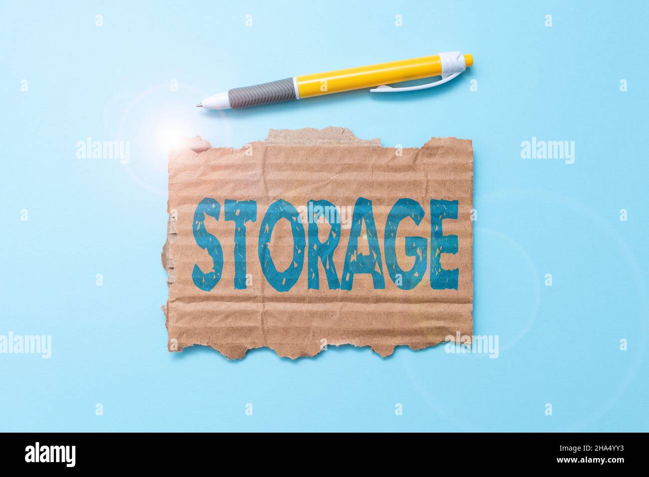 Text caption presenting Storage. Concept meaning Action of storage ...