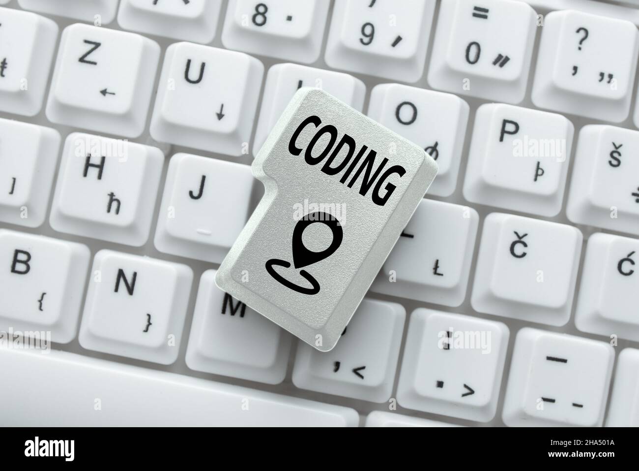 Conceptual Display Coding Business Concept Assigning Code To Something For Classification