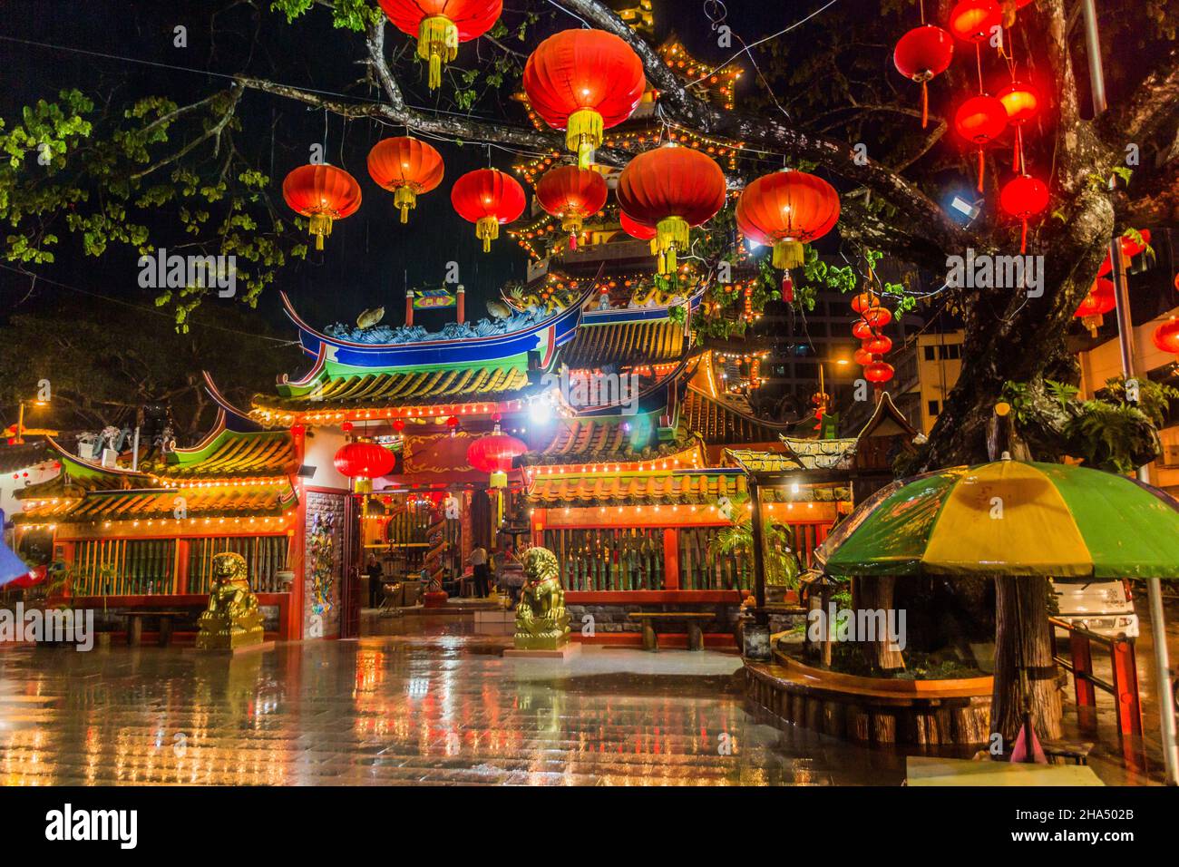 Night view of Tua Pek Kong Temple in Sibu, Sarawak, Malaysia Stock ...