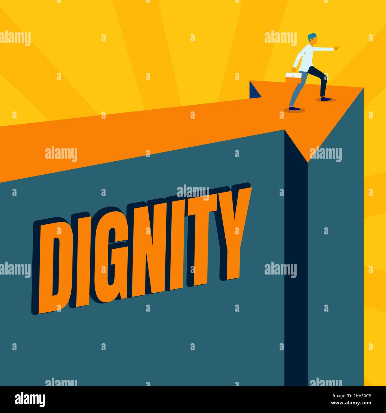 Hand writing sign Dignity. Concept meaning Quality Being worthy of ...