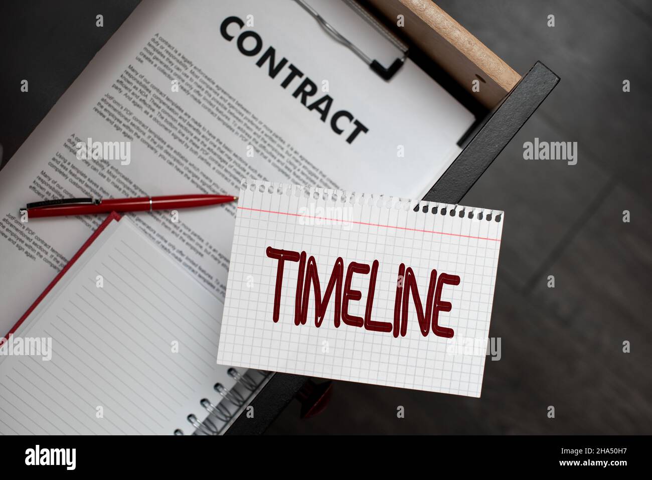 Text caption presenting Timeline. Business showcase graphical ...