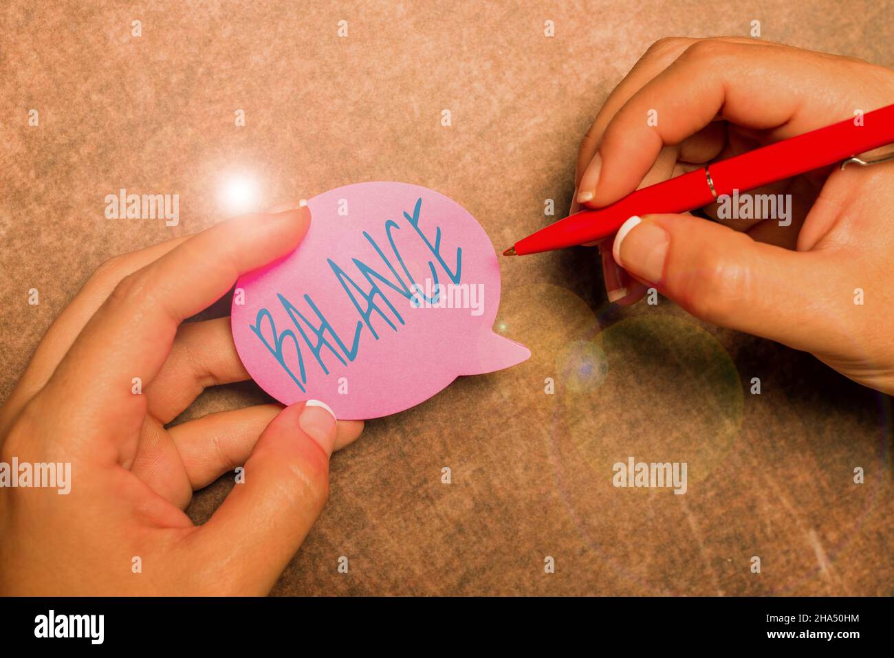 Text caption presenting Balance. Word for a state of equilibrium or ...