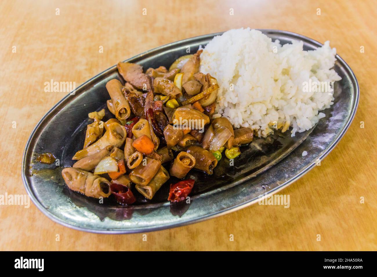 Nasi perut babi, meal in Malaysia, made of pig's tripes Stock Photo - Alamy