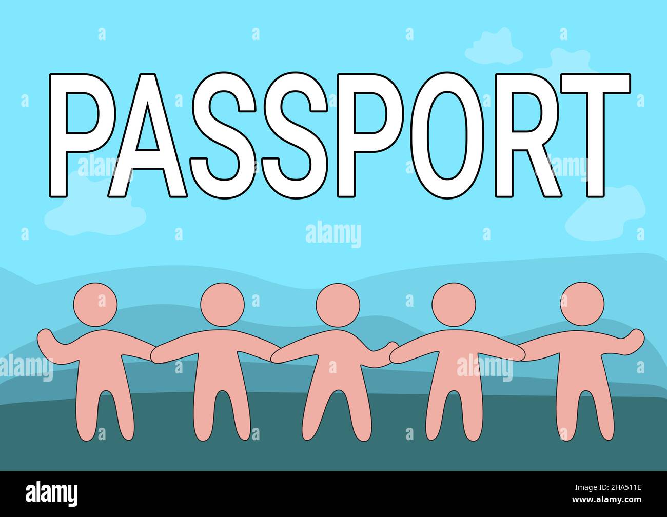 Sign displaying Passport. Business overview official document issued by ...