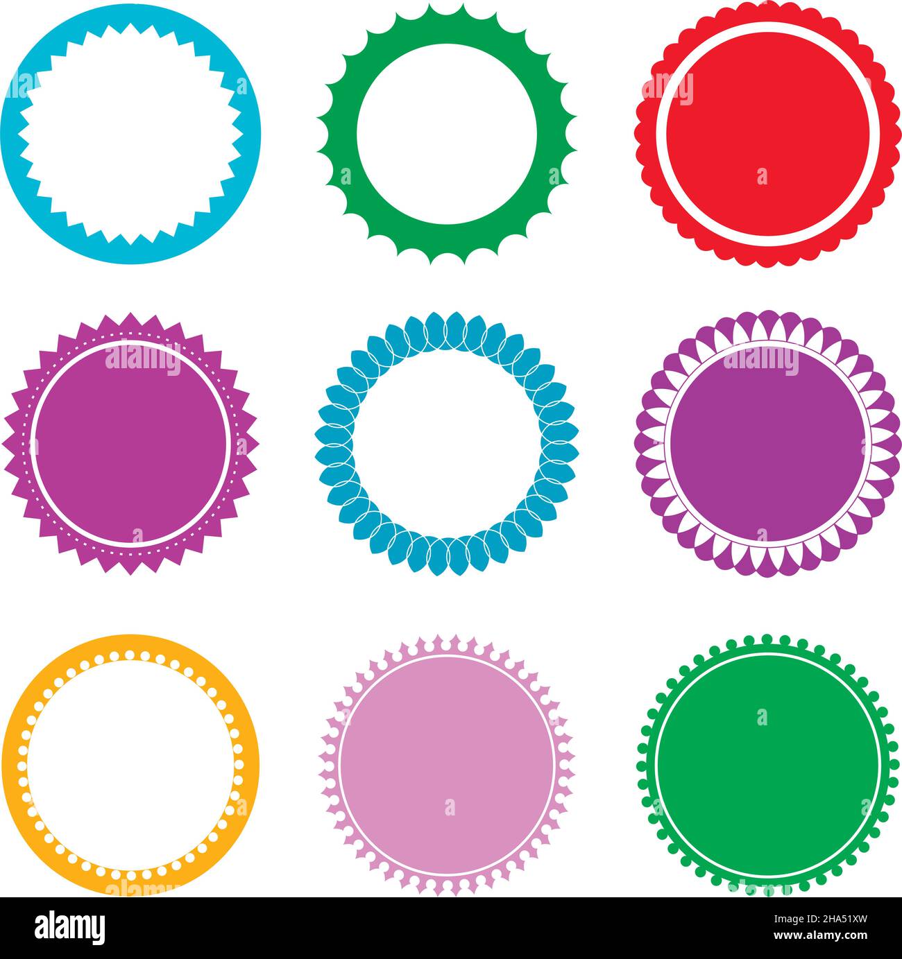 Set design elements and labels, vector illustration Stock Vector Image ...