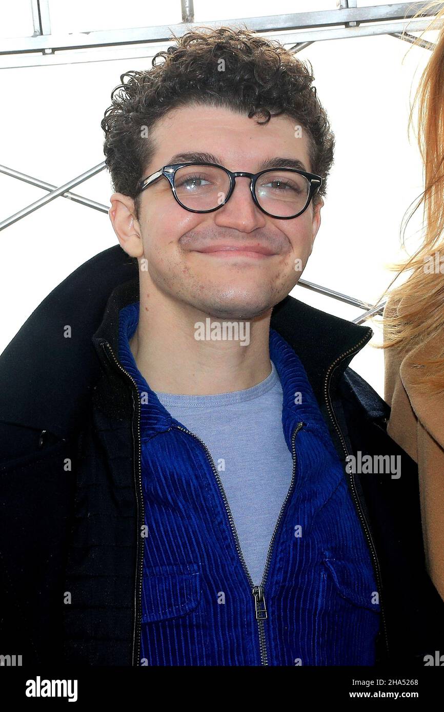 New York, NY, USA. 10th Dec, 2021. The Cast of Dear Evan Hansen, Jared Goldsmith posing on the ...