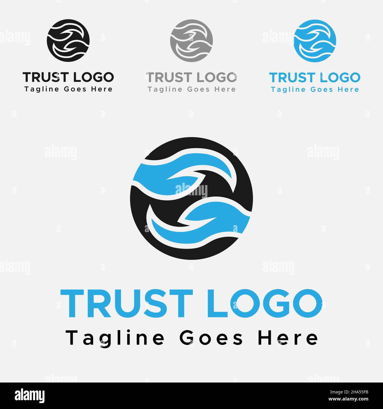 Blue And Black color trust Logo. Simple Trust logo Stock Vector Image ...