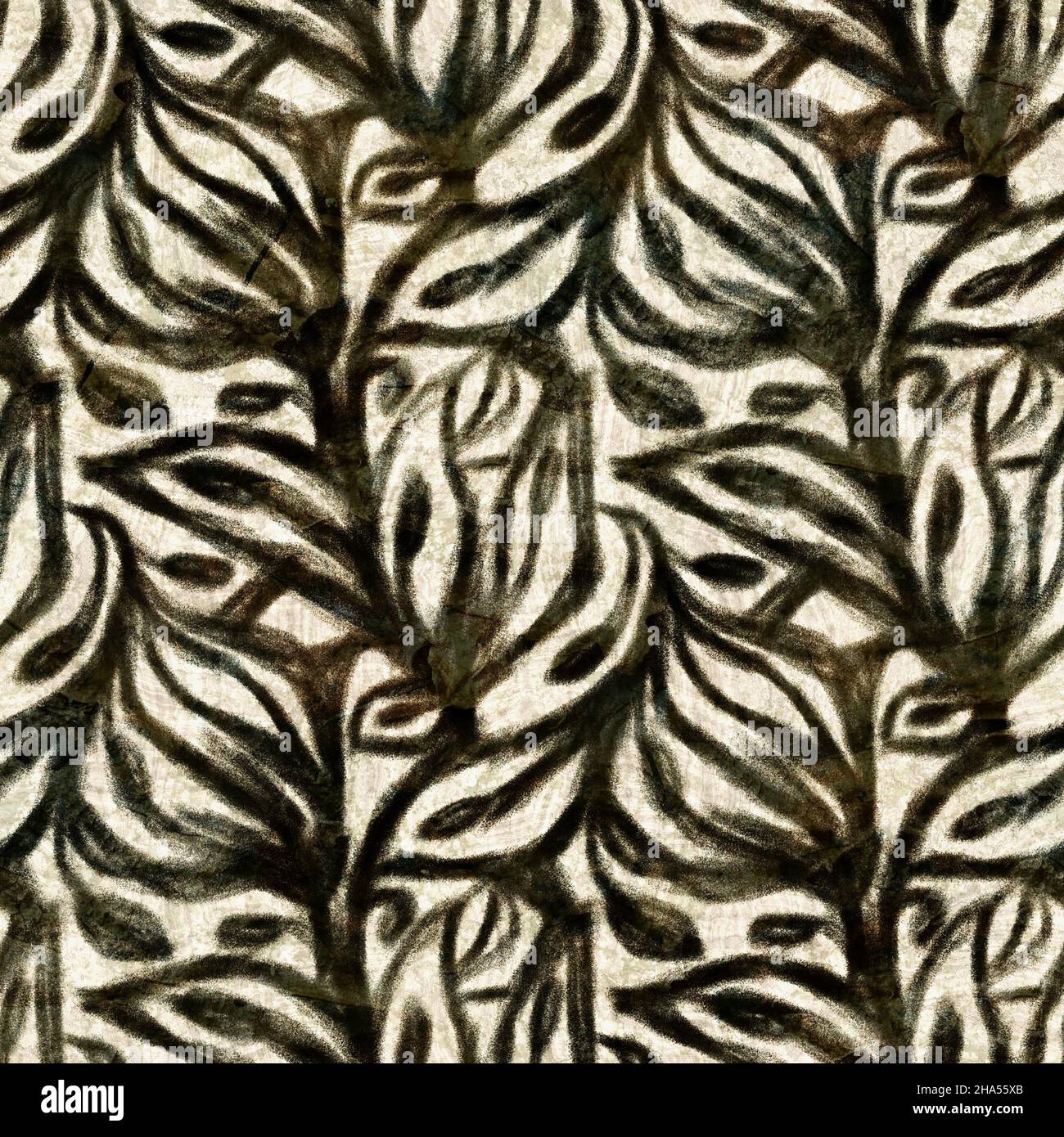 Desert plant on sand texture seamless raster pattern. Organic succulent ...