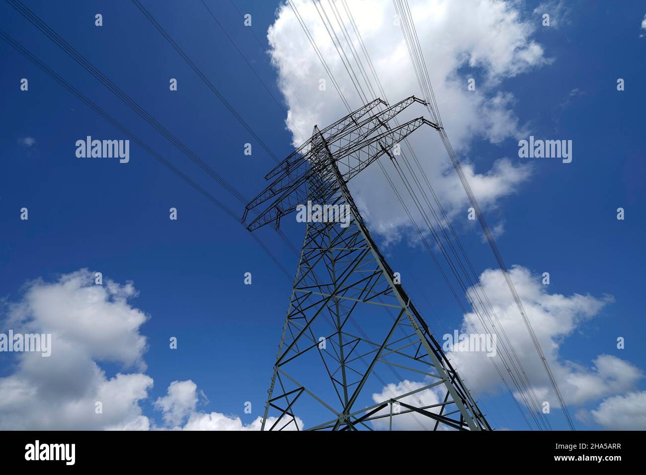 germany,bavaria,lower bavaria,landshut,power pole,high voltage line ...