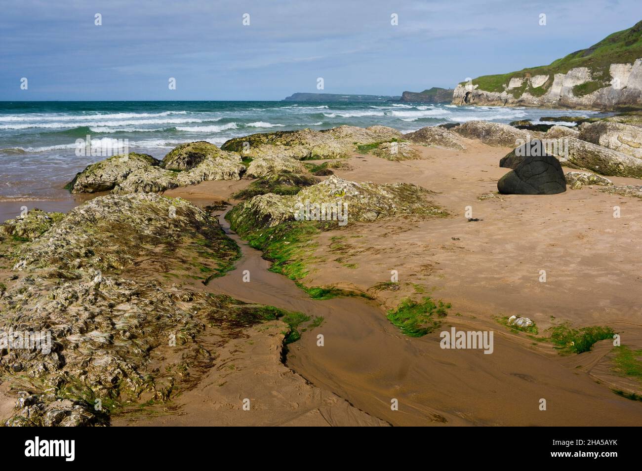 europe,northern ireland,county antrim,causeway coast,white rocks ...