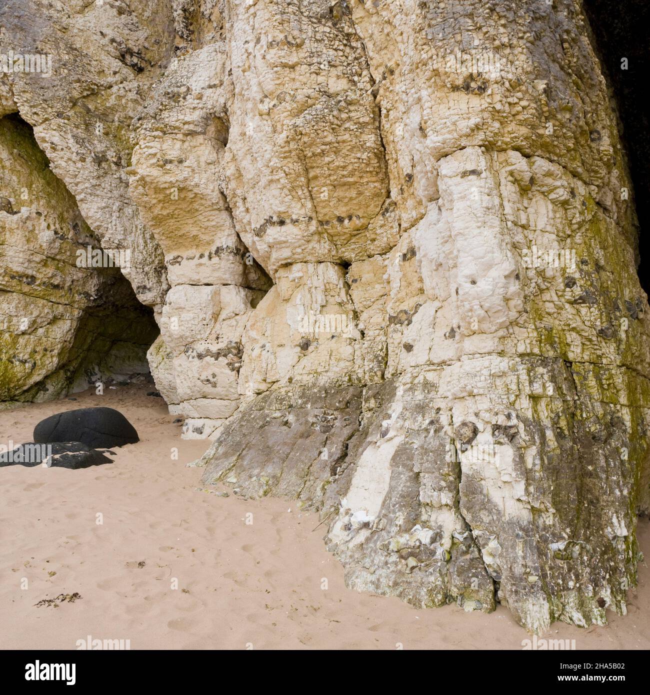 europe,northern ireland,county antrim,causeway coast,white rocks near ...