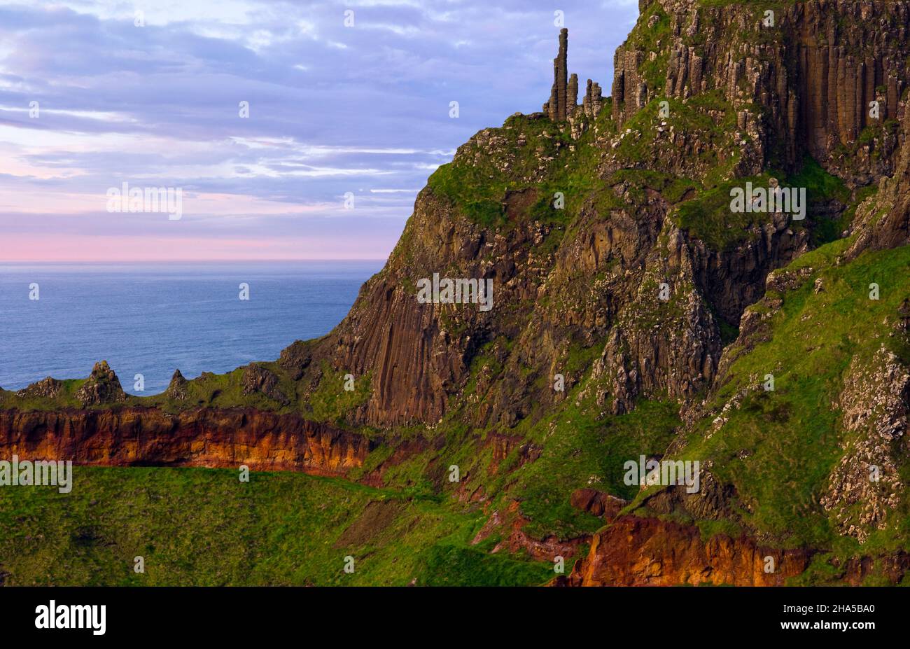 europe,northern ireland,county antrim,causeway coast,basalt columns on ...